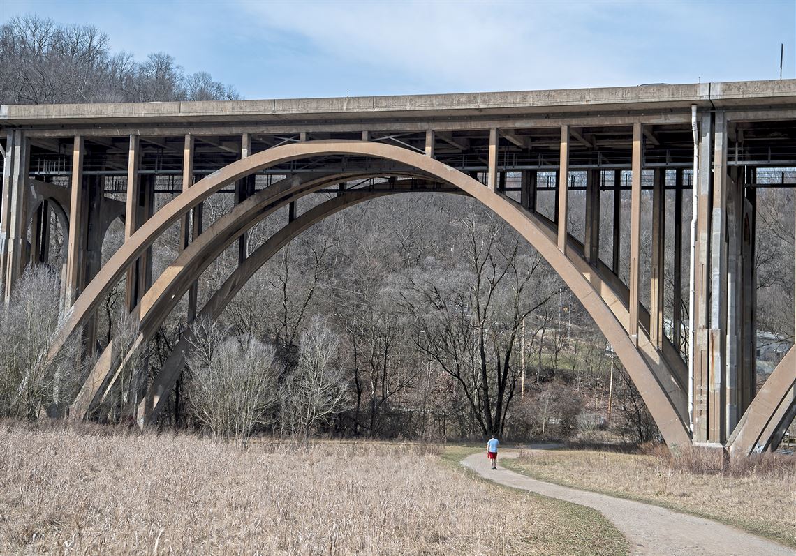 Pittsburgh construction: Nine Mile Run Trail, major Route 28 off-ramp ...