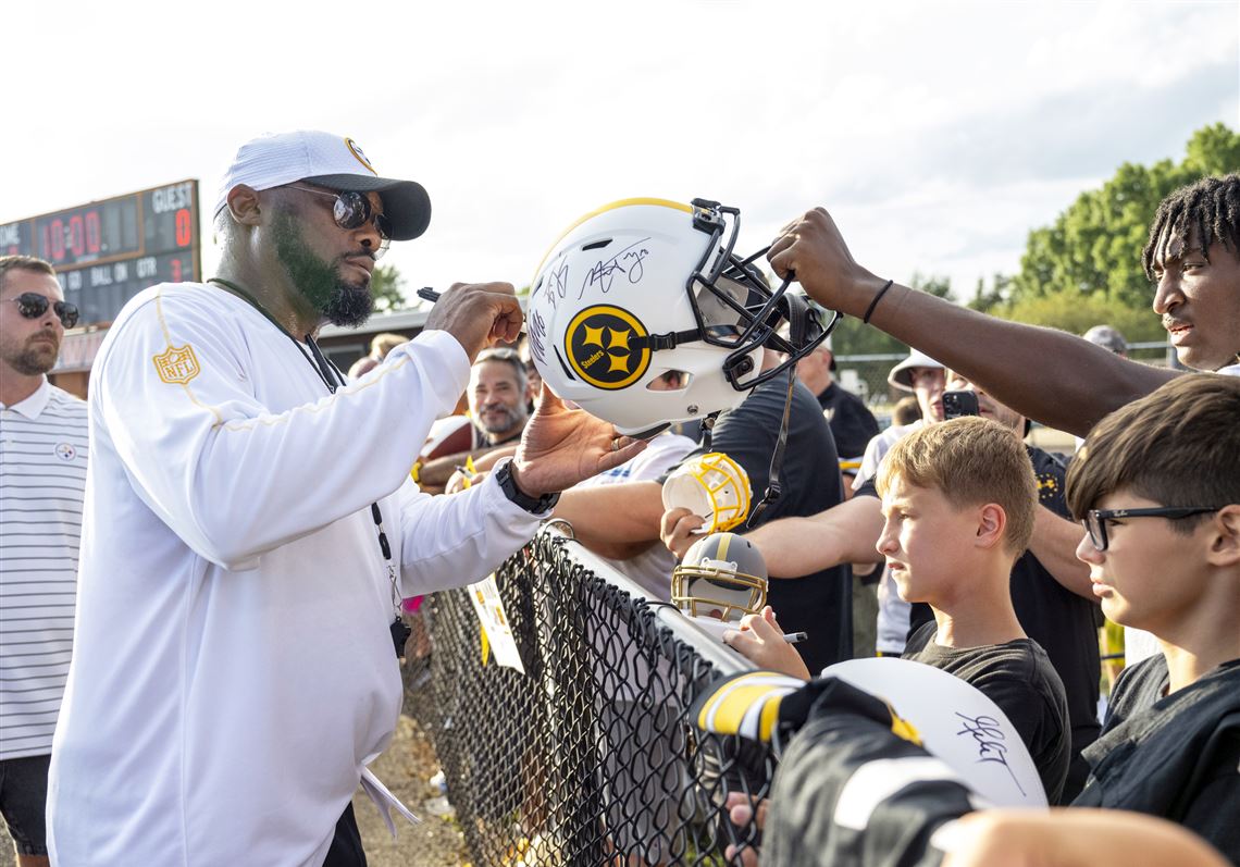 WATCH: Steelers' Mike Tomlin unusually upbeat at training camp? Darnell Washington at tackle ...